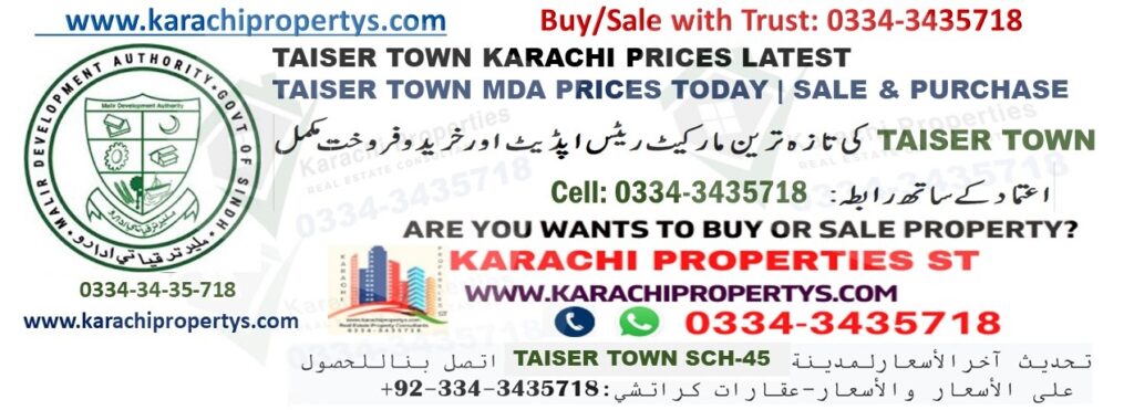 TAISER TOWN PLOTS PRICES LATEST UPDATES | DEVELOPMENT UPDATES COMPLETE ...