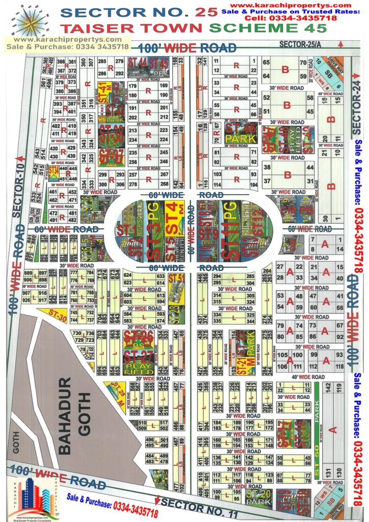 #Taiser-#Town-Phase-2-Latest-#Map-#Sector-25 | Karachi Properties