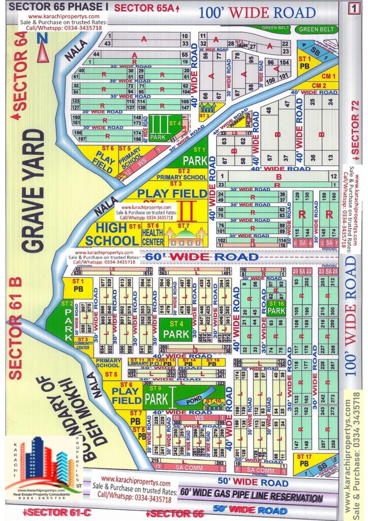 Taiser Town Sector 65 Map New Latest Revised | Karachi Properties