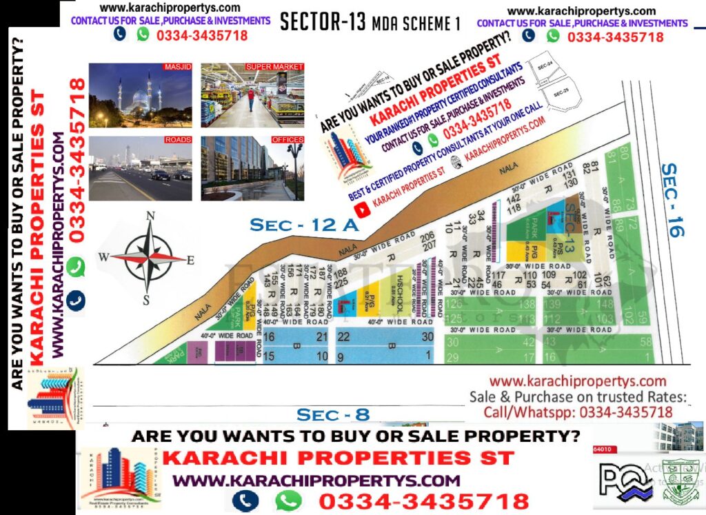 New Malir Housing Scheme Sector 13 Map New Latest Revised MDA Scheme 1 ...