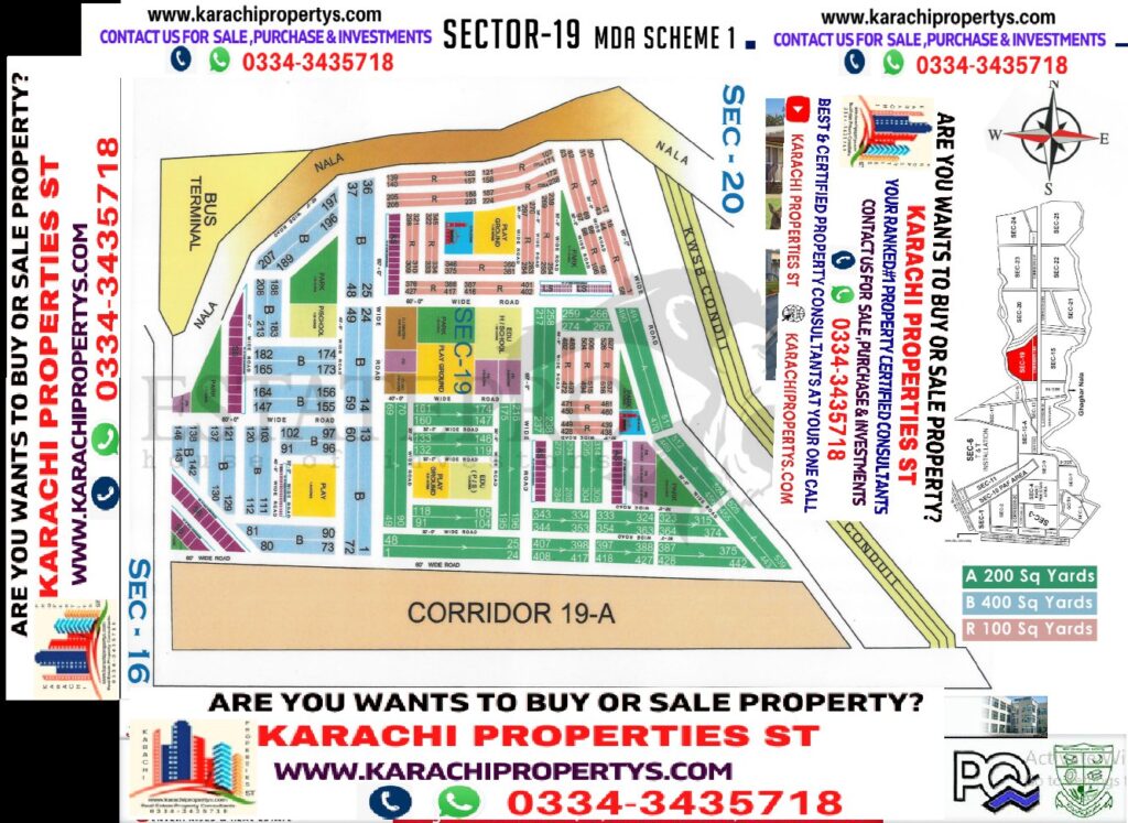 New Malir Housing Scheme Sector 19 Map New Latest Revised MDA Scheme 1 ...