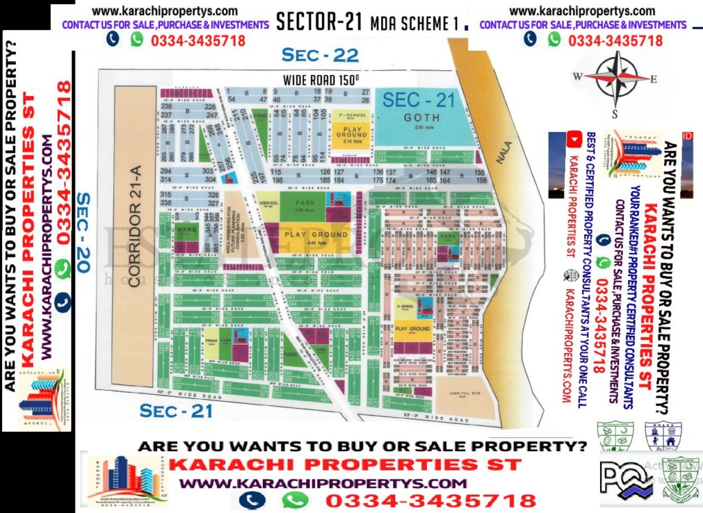 New Malir Housing Scheme Sector 21 Map New Latest Revised MDA Scheme 1 ...