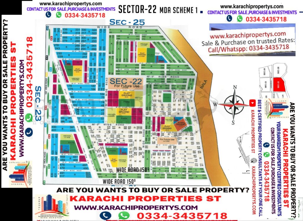 New Malir Housing Scheme Sector 22 MAP NEW LATEST REVISED MDA Scheme 1 ...