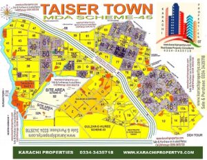 TAISER TOWN MAPS REVISED LATEST SCHEME 45 MDA: | Karachi Properties