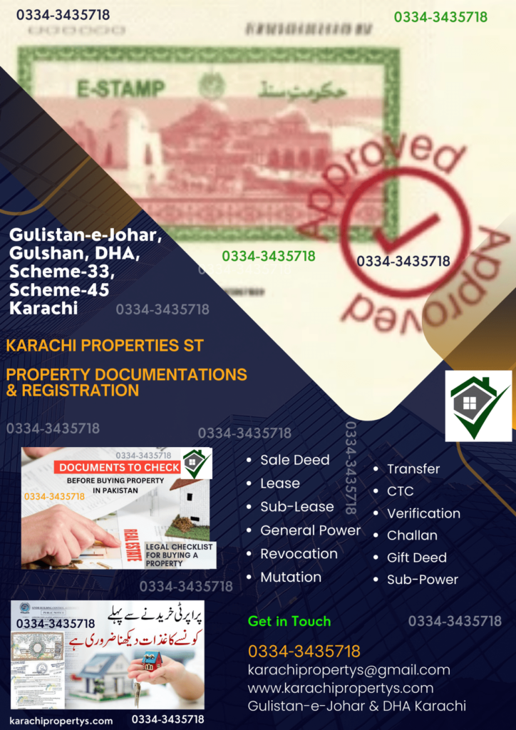 Online Property Documentation Registration Verification in Karachi ...
